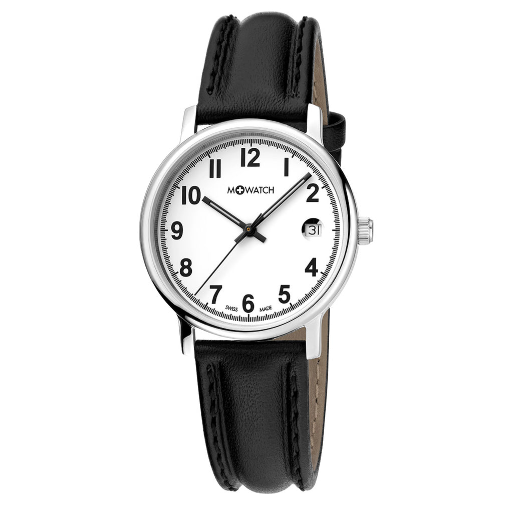 Women's watch, 35 mm, Black leather strap, WBB.45210.LB – M-WATCH CH